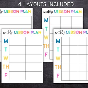 Printable Editable Weekly Lesson Plan Simple School Schedule - Etsy
