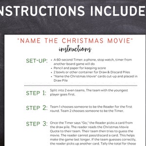 Name the Christmas Movie Game Printable Christmas Game - Etsy