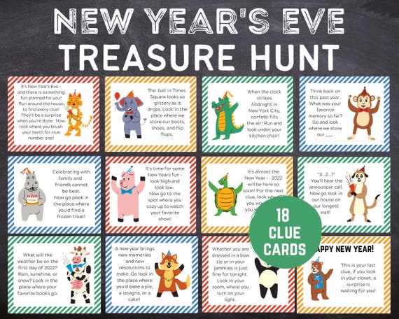 New Years Eve Scavenger Hunt for Kids Instant Download PDF | Etsy