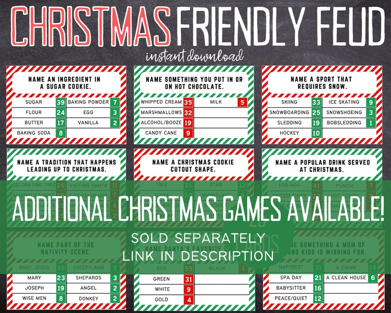 Christmas Carol Finish the Lyric Game Printable Christmas - Etsy