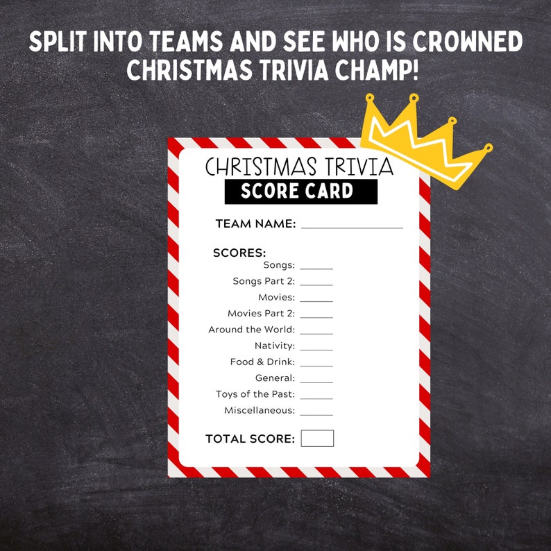 Printable Christmas Trivia Game | Christmas Party Game | Christmas Game ...