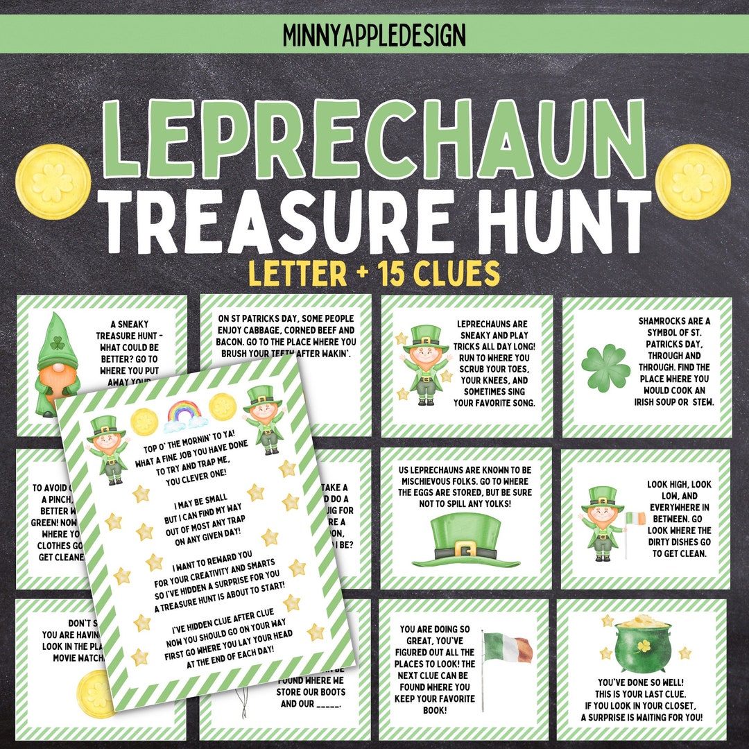 Leprechaun Treasure Hunt | Leprechaun Letter | St Patricks Day Treasure ...