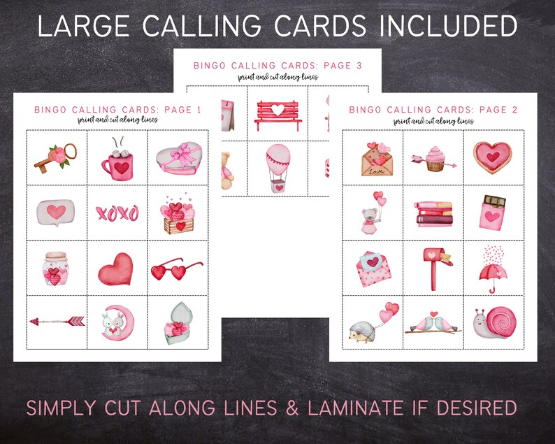 Valentines Day BINGO Game for Kids and Adults | Valentines Printable ...