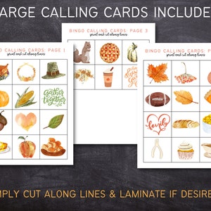 Thanksgiving BINGO Game for Kids and Adults Thanksgiving | Etsy