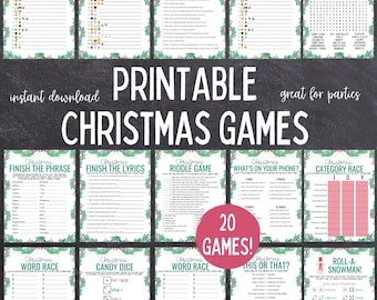 Printable Christmas Game Bundle | Christmas Party Games | Christmas ...