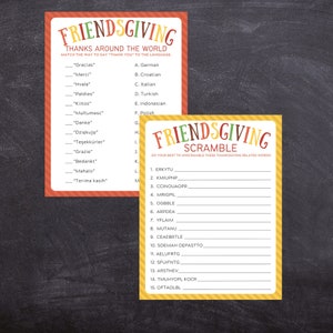 Friendsgiving Printable Games | Friendsgiving Games Bundle ...