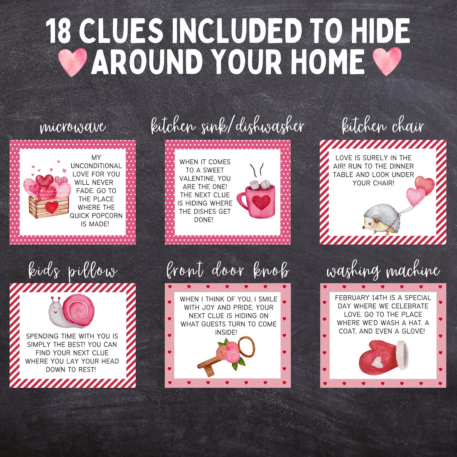 Valentines Day Scavenger Hunt for Kids | Valentines Printable Games for ...