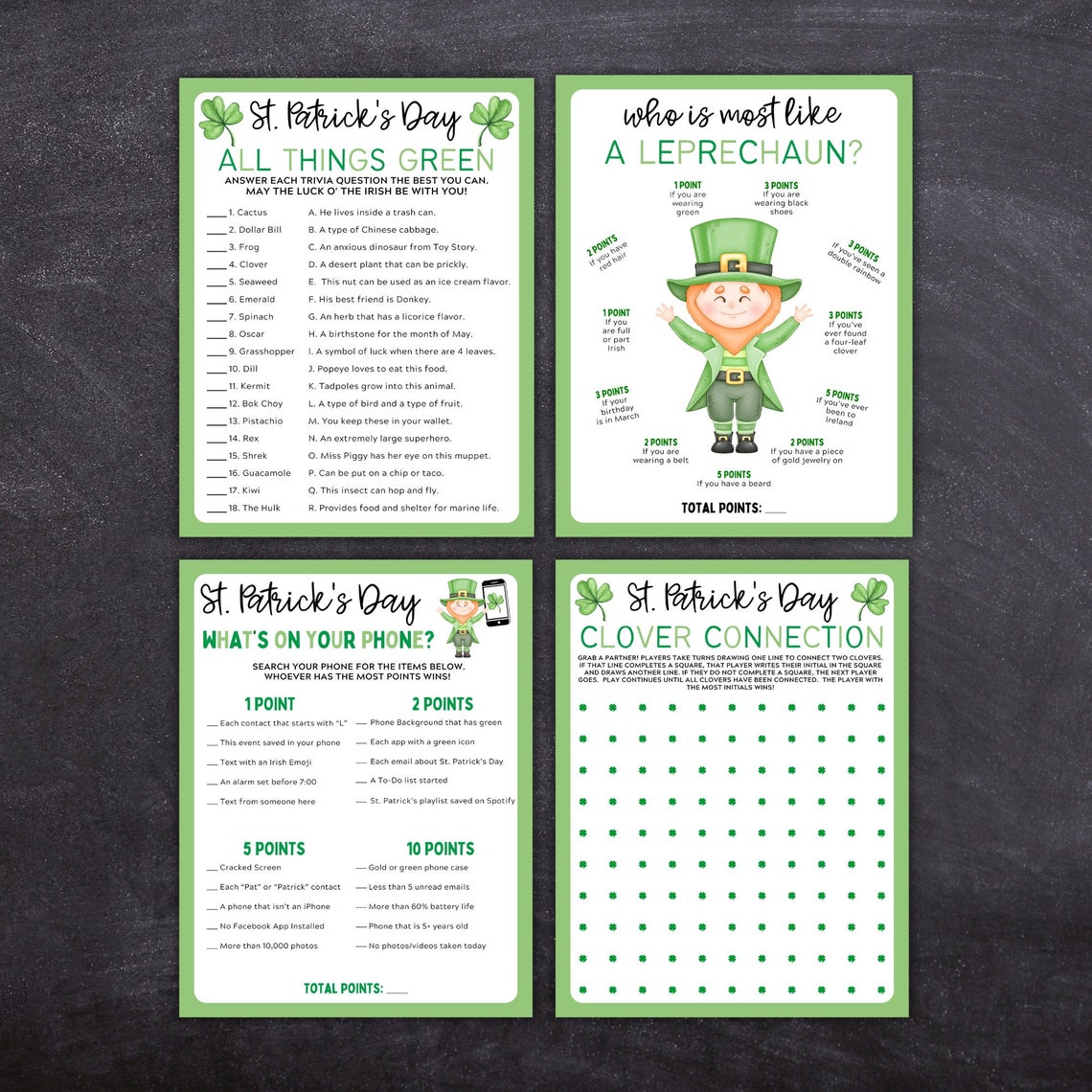 St Patricks Day Printable Games | St Patricks Games Bundle | St ...