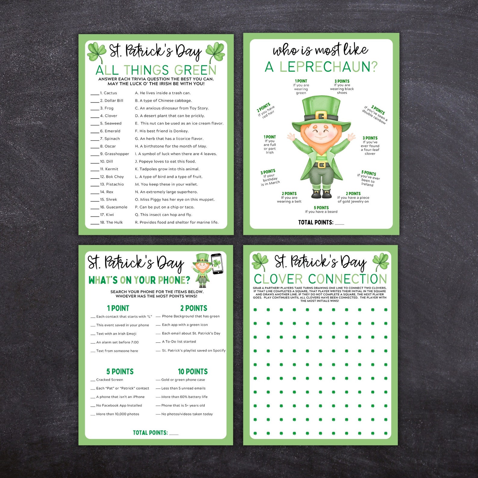 St Patricks Day Printable Games | St Patricks Games Bundle | St ...