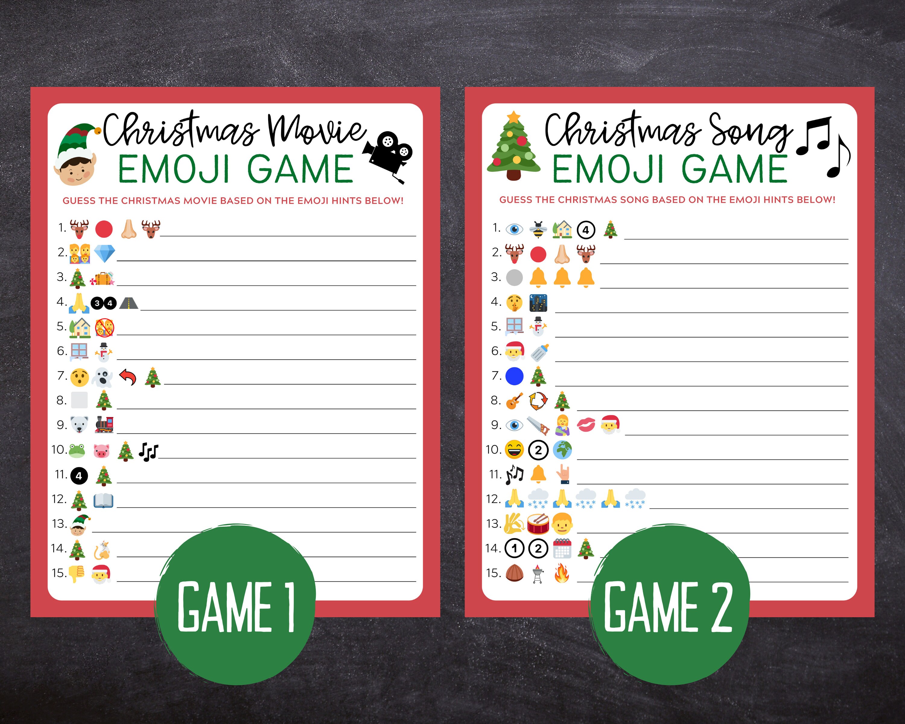Printable Christmas Game Bundle Christmas Party Games - Etsy Australia