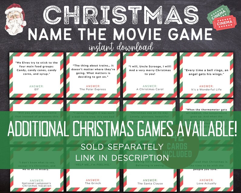 Christmas Charades Christmas Printable Game Christmas - Etsy