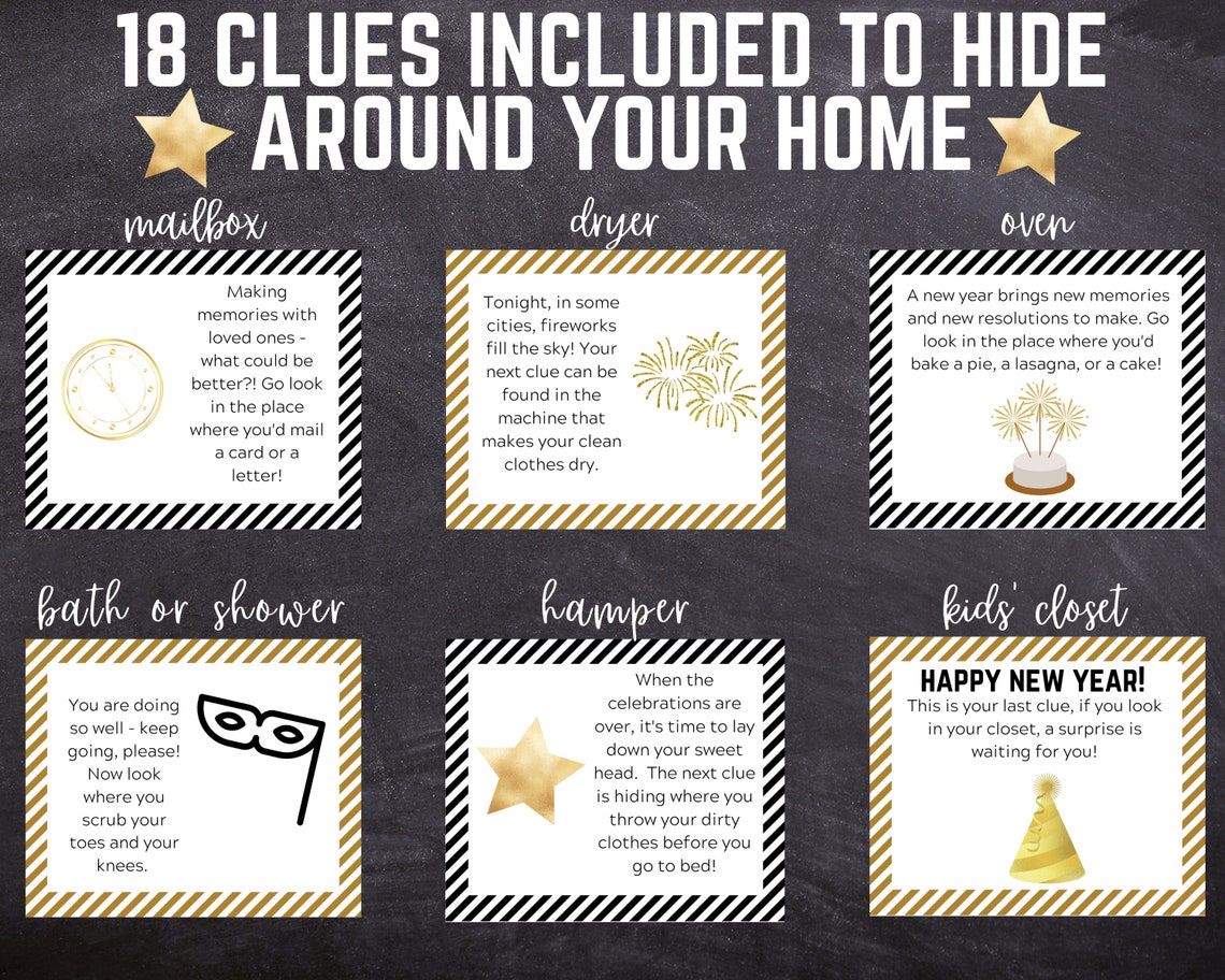 New Years Eve 2023 Scavenger Hunt for Kids Instant Download - Etsy