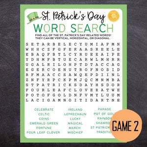 St Patricks Day Printable Games St Patricks Games Bundle St Patricks ...
