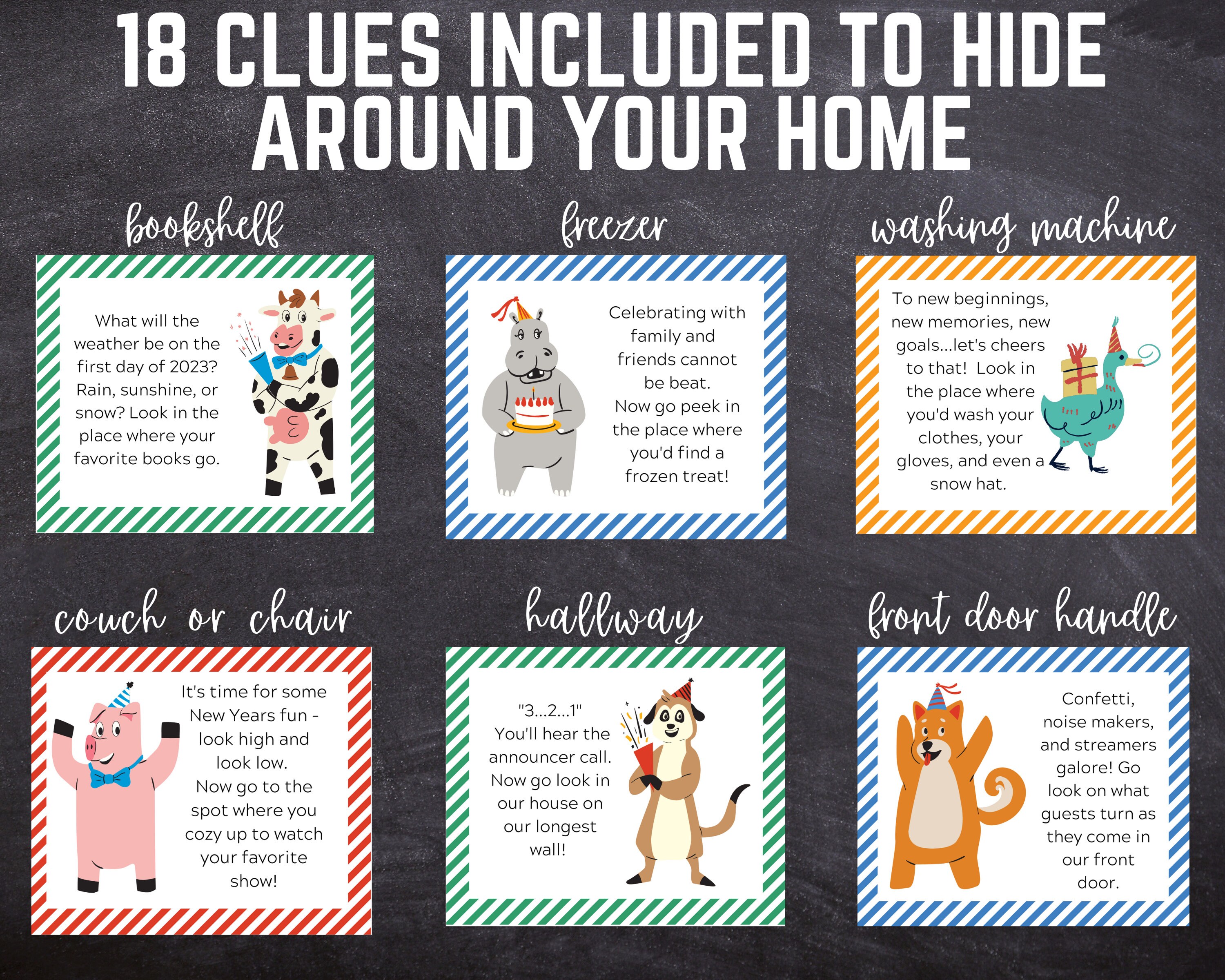 New Years Eve Scavenger Hunt for Kids Instant Download PDF - Etsy