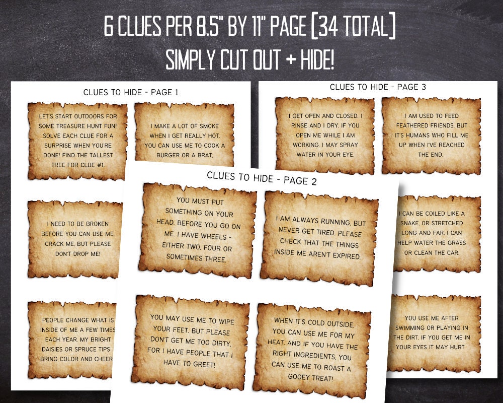 Ultimate Indoor and Outdoor Treasure Hunt Birthday Treasure - Etsy