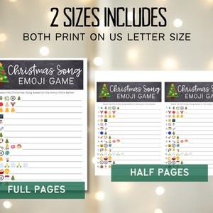 Christmas Emoji Pictionary Christmas Songs Christmas - Etsy UK