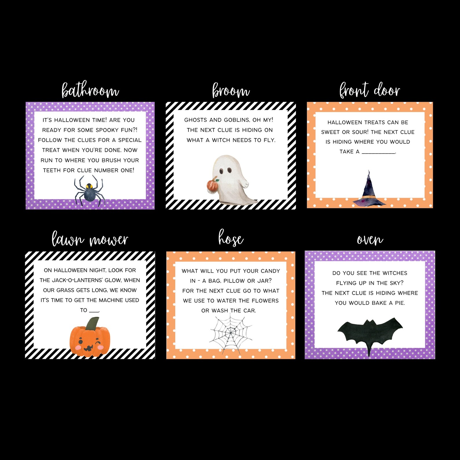 Halloween Scavenger Hunt for Kids | Indoor and Outdoor Treasure Hunt ...