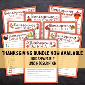 Thanksgiving This or That Game Thanksgiving Printable Game Thanksgiving ...