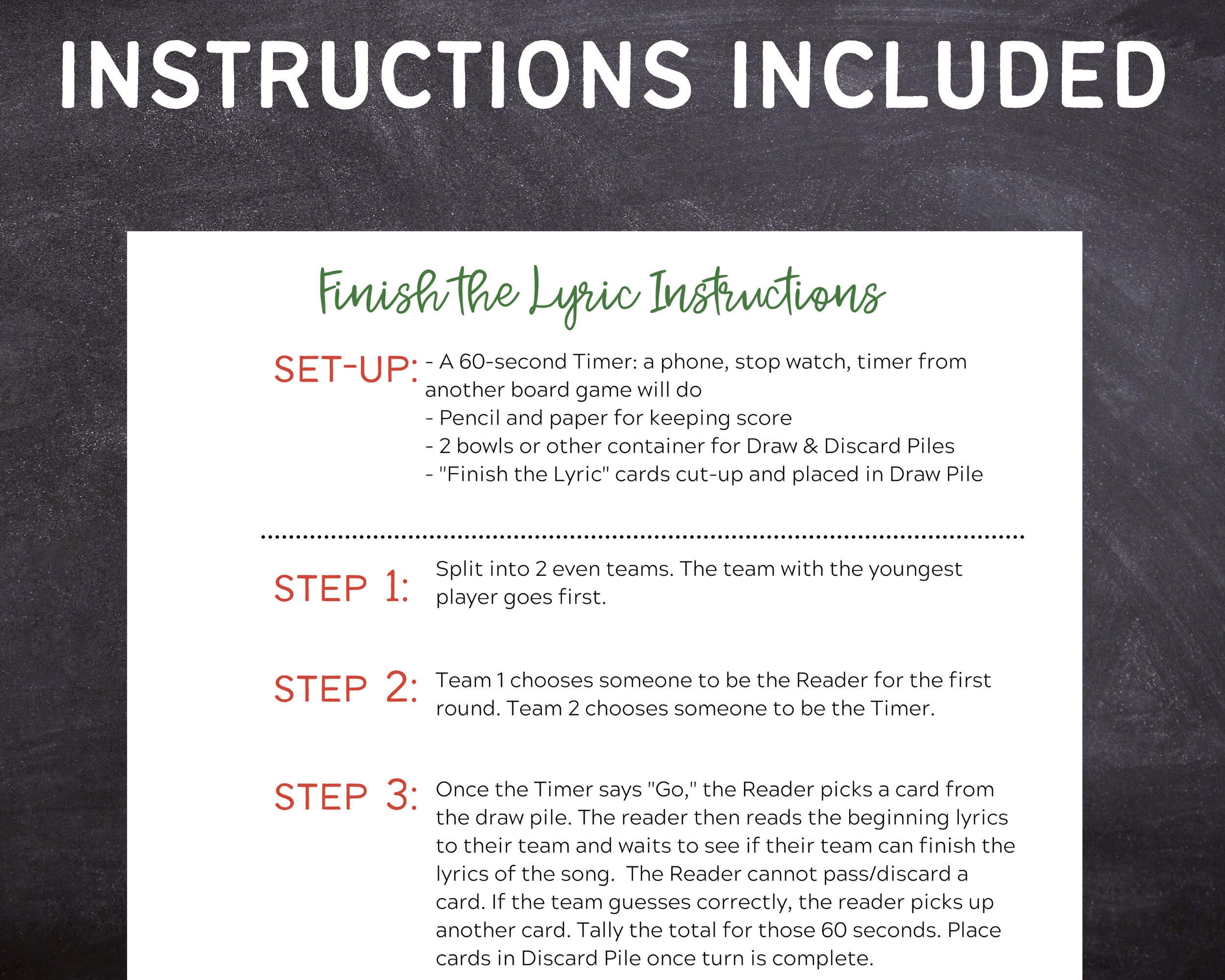 Christmas Carol Finish the Lyric Game Printable Christmas - Etsy