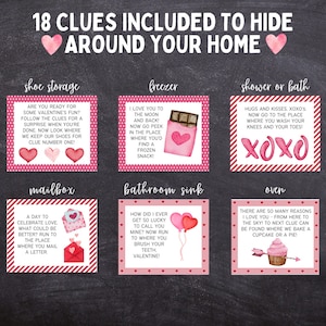 Valentines Day Scavenger Hunt for Kids | Valentines Printable Games for ...