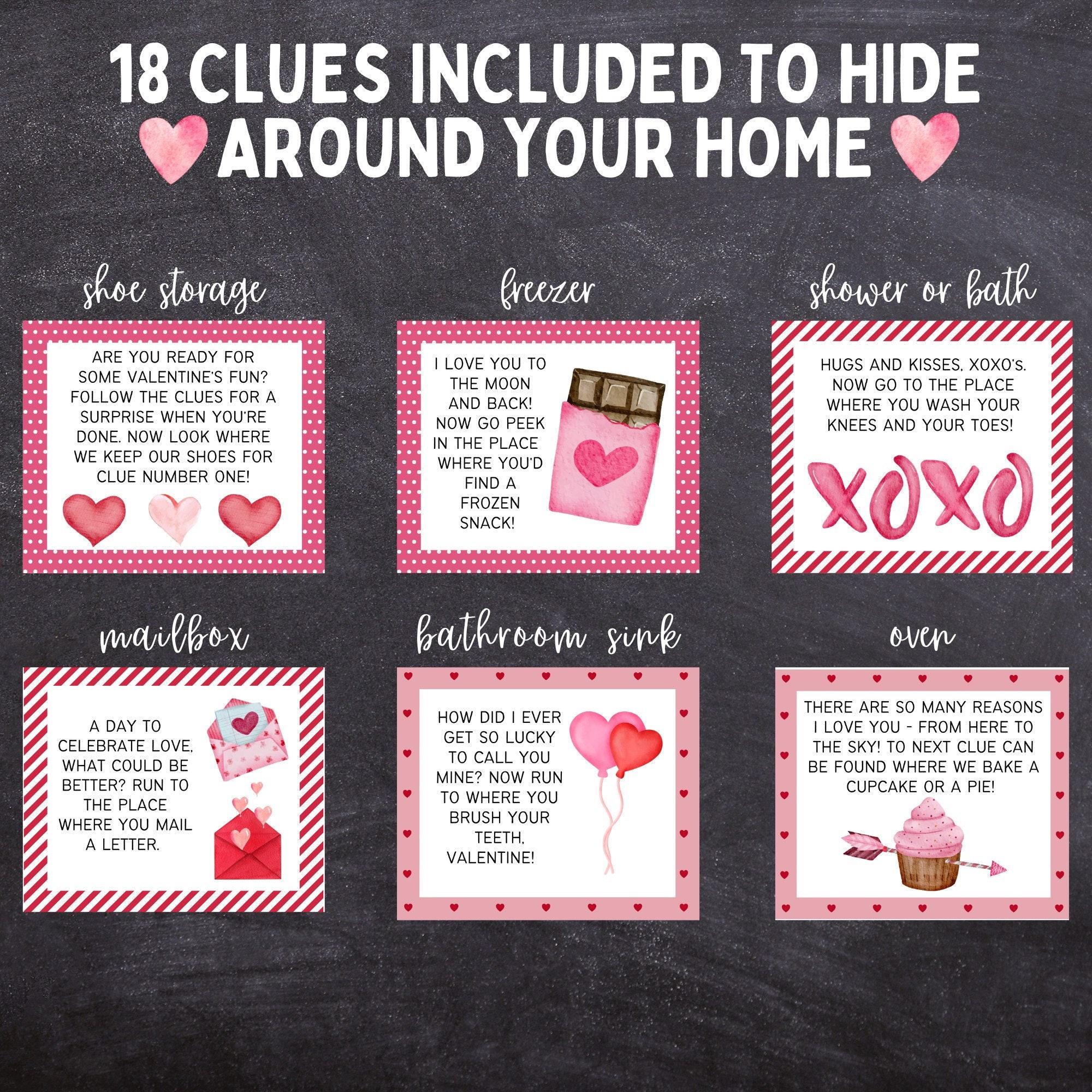 Valentines Day Scavenger Hunt for Kids | Valentines Printable Games for ...