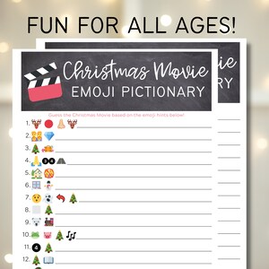 Christmas Movie Emoji Pictionary Christmas Movie Christmas | Etsy