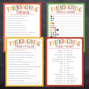 Friendsgiving Printable Games | Friendsgiving Games Bundle ...
