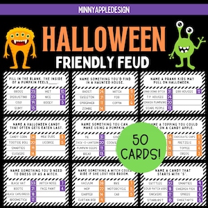 Halloween Friendly Feud Game | Printable Halloween Game | Halloween ...