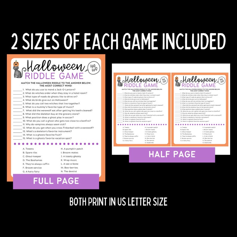 Halloween Printable 12 Game Bundle | Halloween Party Games | Halloween ...