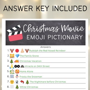 Christmas Movie Emoji Pictionary Christmas Movie Christmas | Etsy