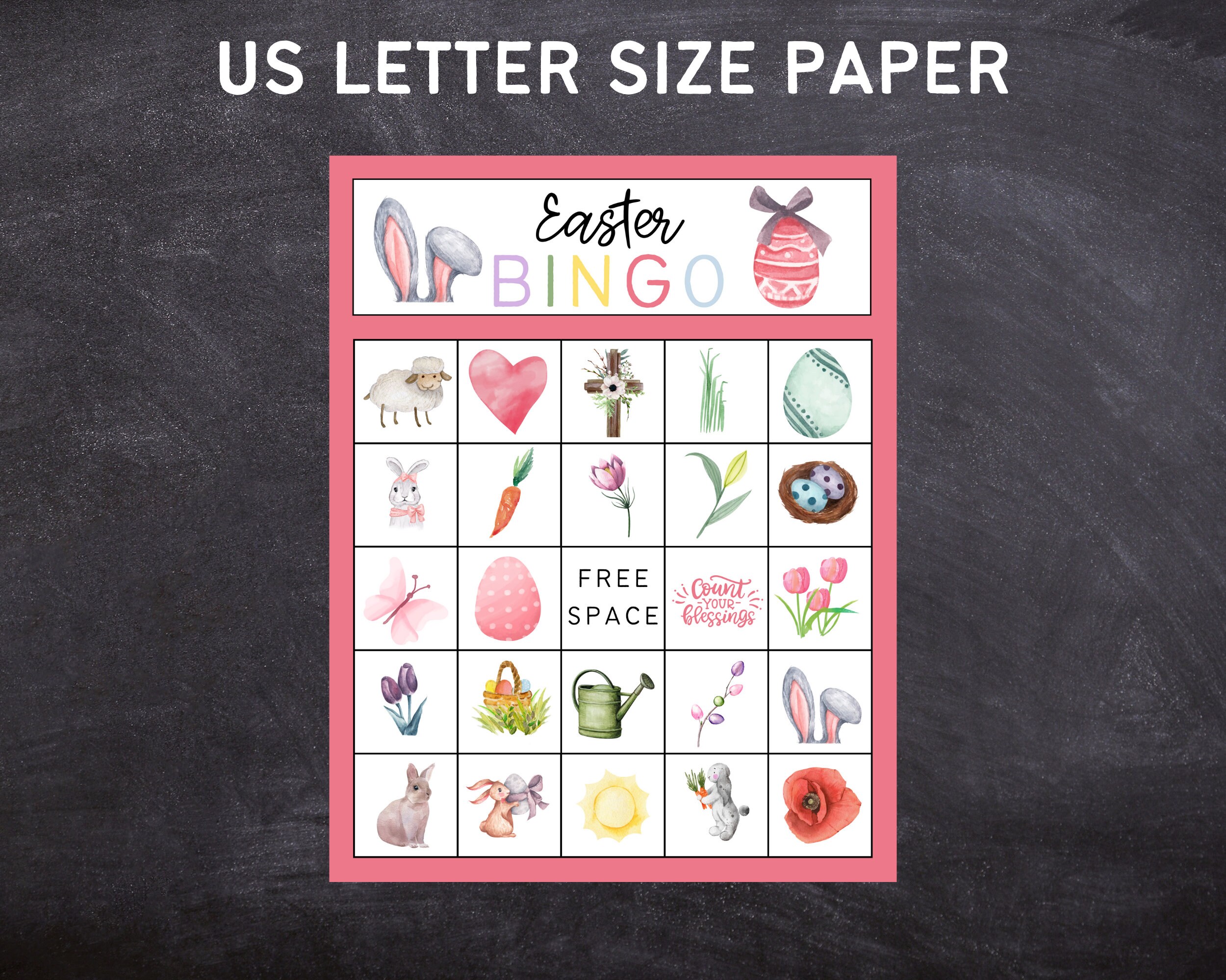 Easter BINGO Game for Kids and Adults Easter Printable Games - Etsy