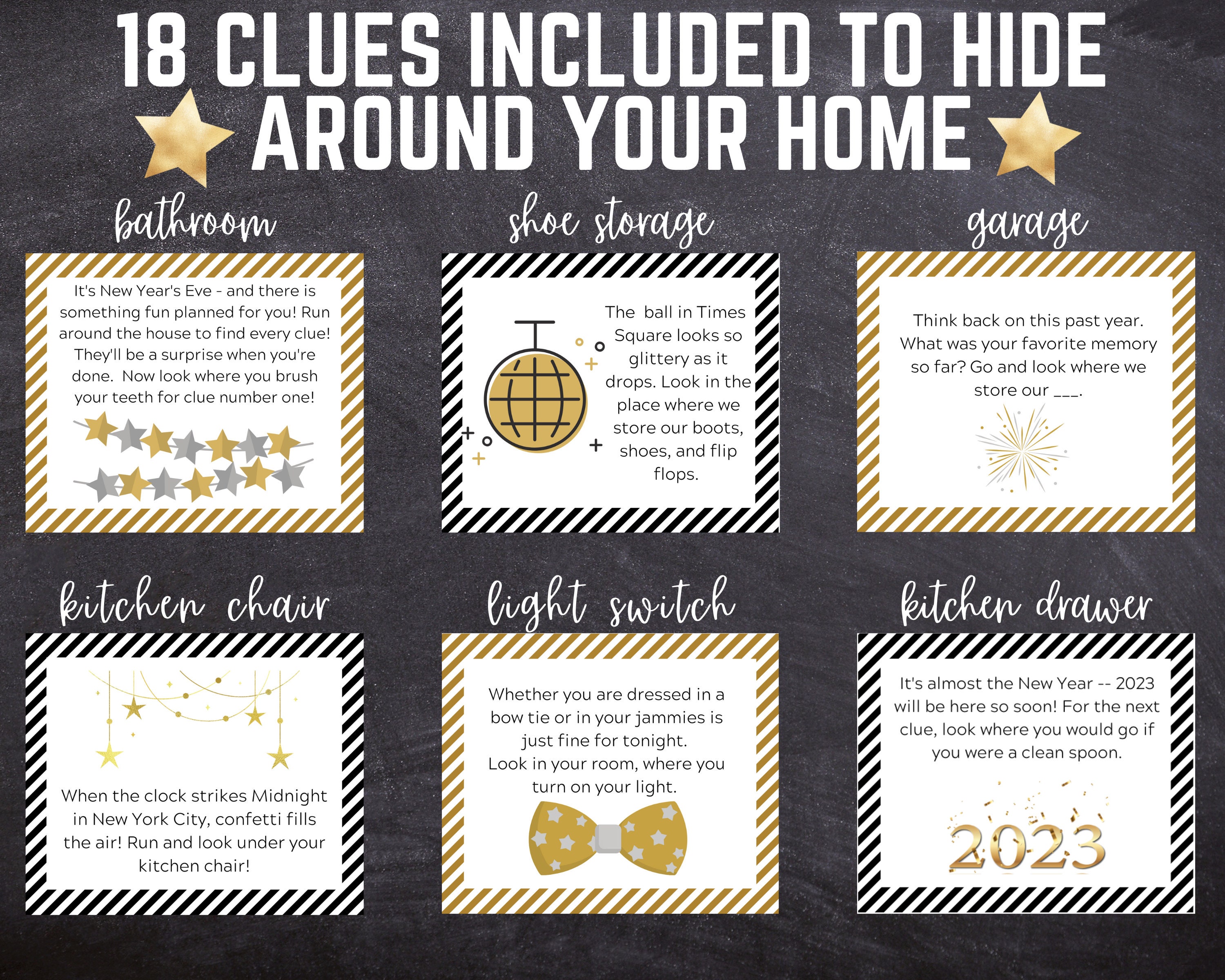 New Years Eve 2023 Scavenger Hunt for Kids Instant Download - Etsy