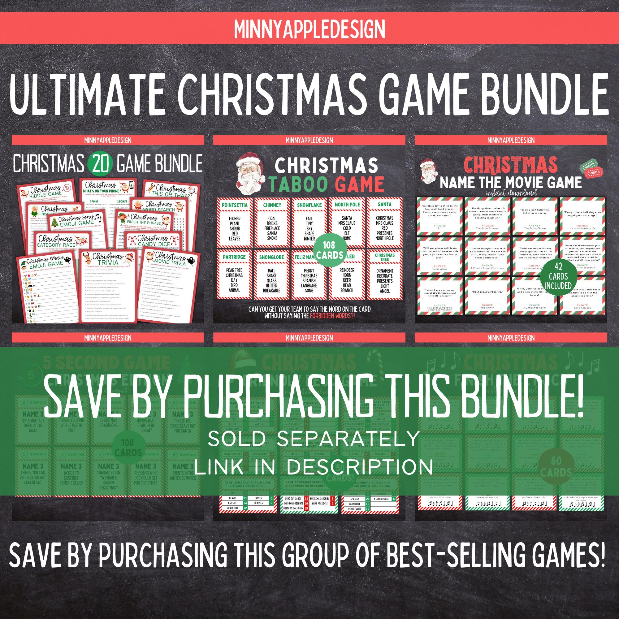 Christmas 5 Second Game | Printable Christmas Game | Christmas Party ...