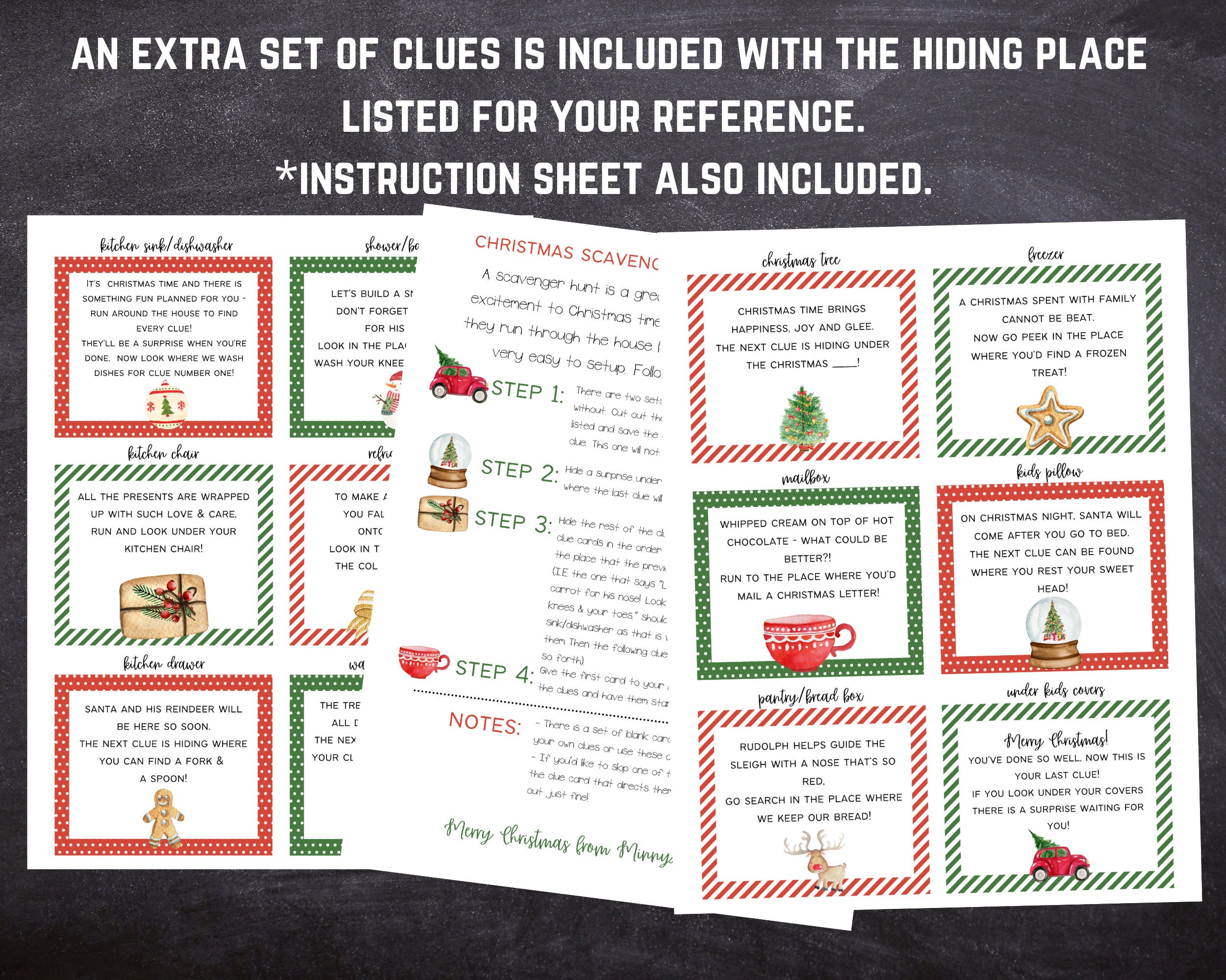 Christmas Scavenger Hunt for Kids Instant Download PDF | Etsy