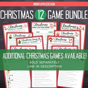 Christmas 5 Second Game Printable Christmas Game Christmas Party Game ...