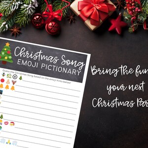 Christmas Emoji Pictionary Christmas Songs Christmas | Etsy