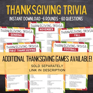 Thanksgiving Printable Games | Thanksgiving Games Bundle | Thanksgiving ...