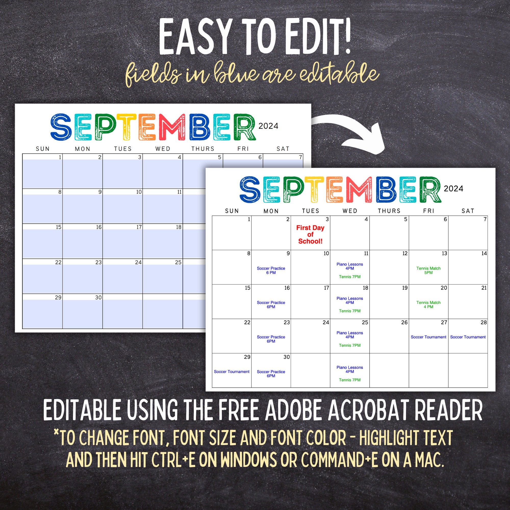 Printable Editable School Year Calendar | 2024-2025 | Academic Calendar ...