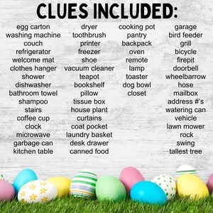 Easter Egg Hunt Clue Cards | Indoor and Outdoor Printable Easter Egg ...