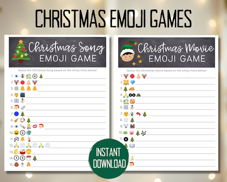 Christmas Emoji Game Bundle Christmas Songs and Christmas - Etsy