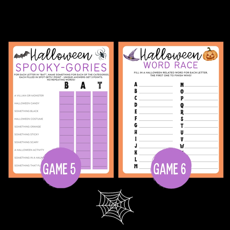 Halloween Printable 12 Game Bundle | Halloween Party Games | Halloween ...