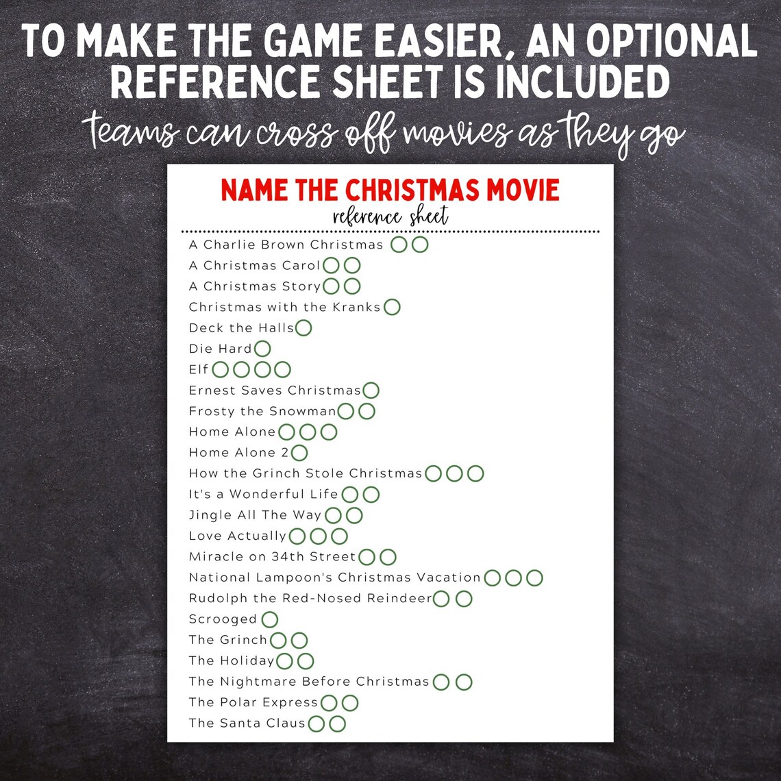 Name the Christmas Movie Game | Printable Christmas Game | Christmas ...