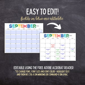 Printable Editable School Year Calendar 2023-2024 Academic Calendar ...