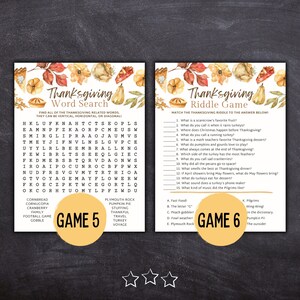 Thanksgiving Printable Games | Thanksgiving Games Bundle | Thanksgiving ...