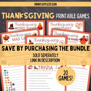 Thanksgiving This or That Game | Thanksgiving Printable Game ...