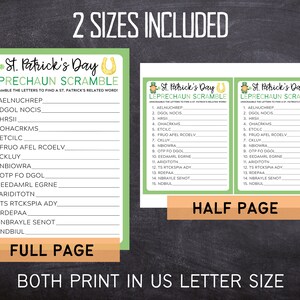 St Patricks Day Word Scramble | Leprechaun Scramble Game | St Patricks ...