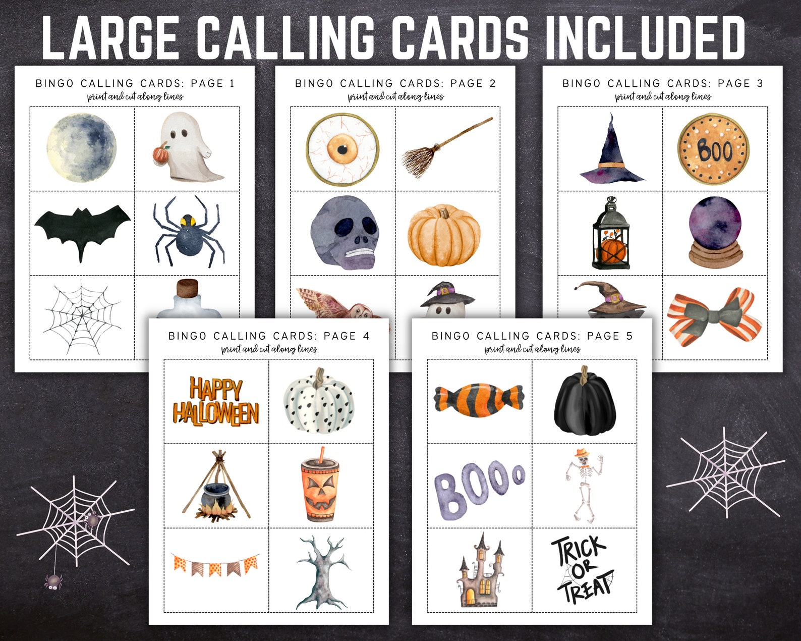 Halloween BINGO Game for Kids and Adults Halloween Printable - Etsy