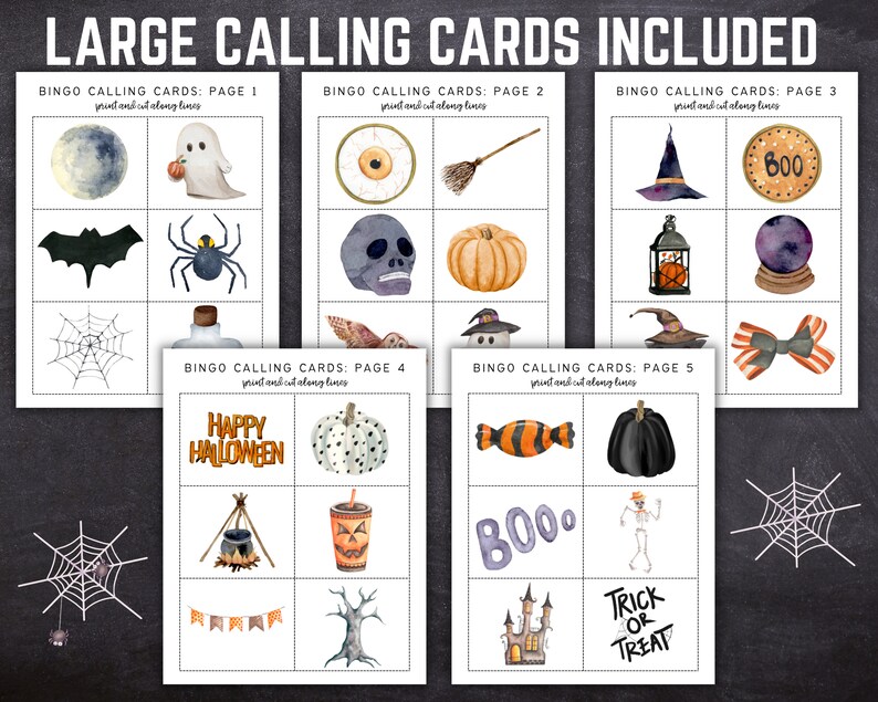 Halloween BINGO Game for Kids and Adults Halloween Printable - Etsy