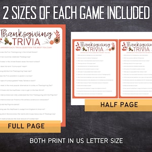 Thanksgiving Printable Games Thanksgiving Games Bundle - Etsy