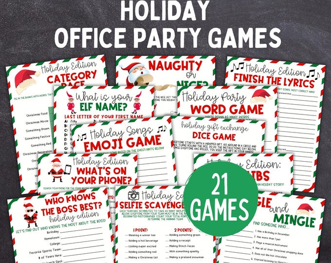 Christmas Pictionary Game | Holiday Office Party Games | Christmas ...